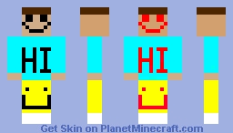 The "HI" skin Minecraft Skin