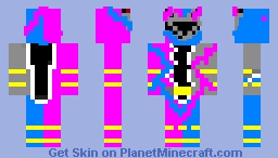 Power rangers dino fury blue pink Power no end Minecraft Skin