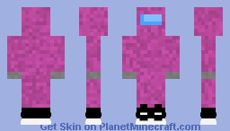 Among Drip Pink Minecraft Skin