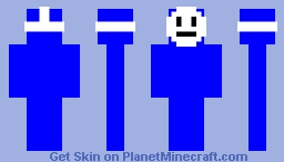 Blue With A Mask Minecraft Skin