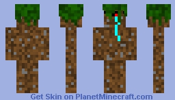 Derpy Grass And Dirt Block In One Minecraft Skin