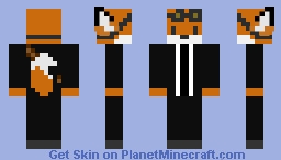 Steampunk Fox ( in a suit ) Minecraft Skin