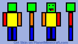 Colourful derp skin Minecraft Skin