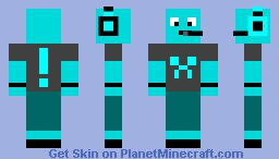 Cyan Gamer Minecraft Skin