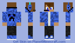 Blue gamer boy Minecraft Skin