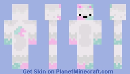 pastel snow fox Minecraft Skin