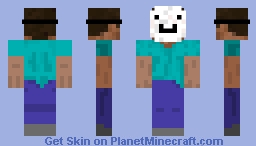 Smiling Steve Mask Minecraft Skin