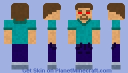 Steve / Red Eyes Minecraft Skin