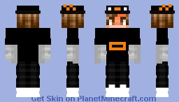 black and orange fish skin Minecraft Skin