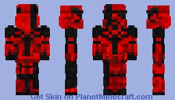 (Imperial) Crimson trooper commander Minecraft Skin