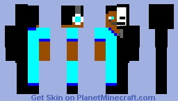 Half identified hacker Minecraft Skin