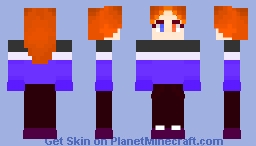 girl with red and blue eyes Minecraft Skin