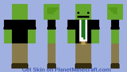 Green Creature With Suit Test Minecraft Skin