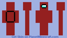 Red crewmate Minecraft Skin