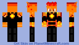 Firey man Minecraft Skin