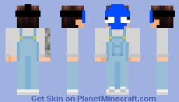 Wisp With A Dark Blue Mask Minecraft Skin