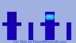 Blue Among us Minecraft Skin