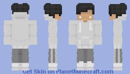 gray hoodie boy Minecraft Skin