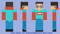 Georgenotfound with hoodie and grey glasses Minecraft Skin