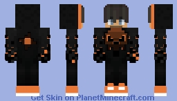 orange hoodie Minecraft Skin