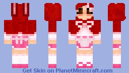 Cute Girl in a Red Hood Minecraft Skin