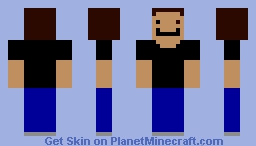 Wholesome Smiling Man (black) Minecraft Skin