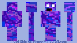 Corrupted purple blue Minecraft Skin
