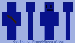 Blue blob with a stick Minecraft Skin