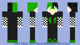 Black and green Minecraft Skin