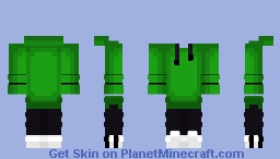 Green Hoodie Minecraft Skin