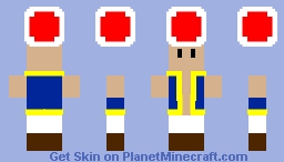 Toad - Super Mario Minecraft Skin