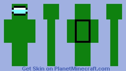 Green Crewmate Minecraft Skin