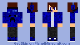 Blue gamer boy Minecraft Skin