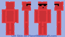 Red slime with shades Minecraft Skin