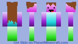 Rainbow derpy girl Minecraft Skin