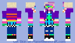 Blindcar123 80's retro synthe wave outfit Minecraft Skin