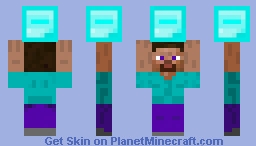 steve with block Minecraft Skin