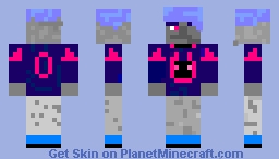 Techno dude with one eye Minecraft Skin