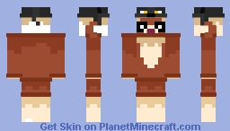 huron con gorro d gato negro Minecraft Skin