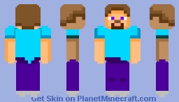 Circular Steve Minecraft Skin