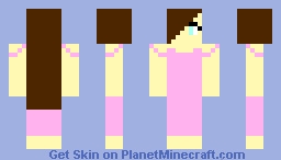 Girl in pink Dress Minecraft Skin