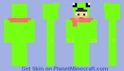 frog costume with a scarf Minecraft Skin