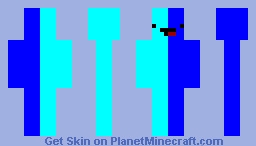cyan and blue Minecraft Skin
