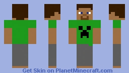 Steve Creeper Minecraft Skin