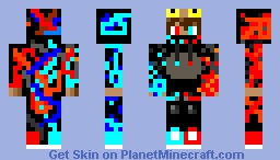 fire and water king Minecraft Skin