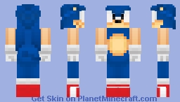 classic sonic (art 1991 japan) Minecraft Skin