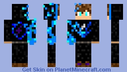 Blue lightning Minecraft Skin