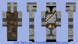 The Mandalorian Silver armor Minecraft Skin