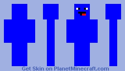 Blue noob Minecraft Skin