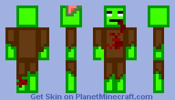 Retro Zombie Minecraft Skin